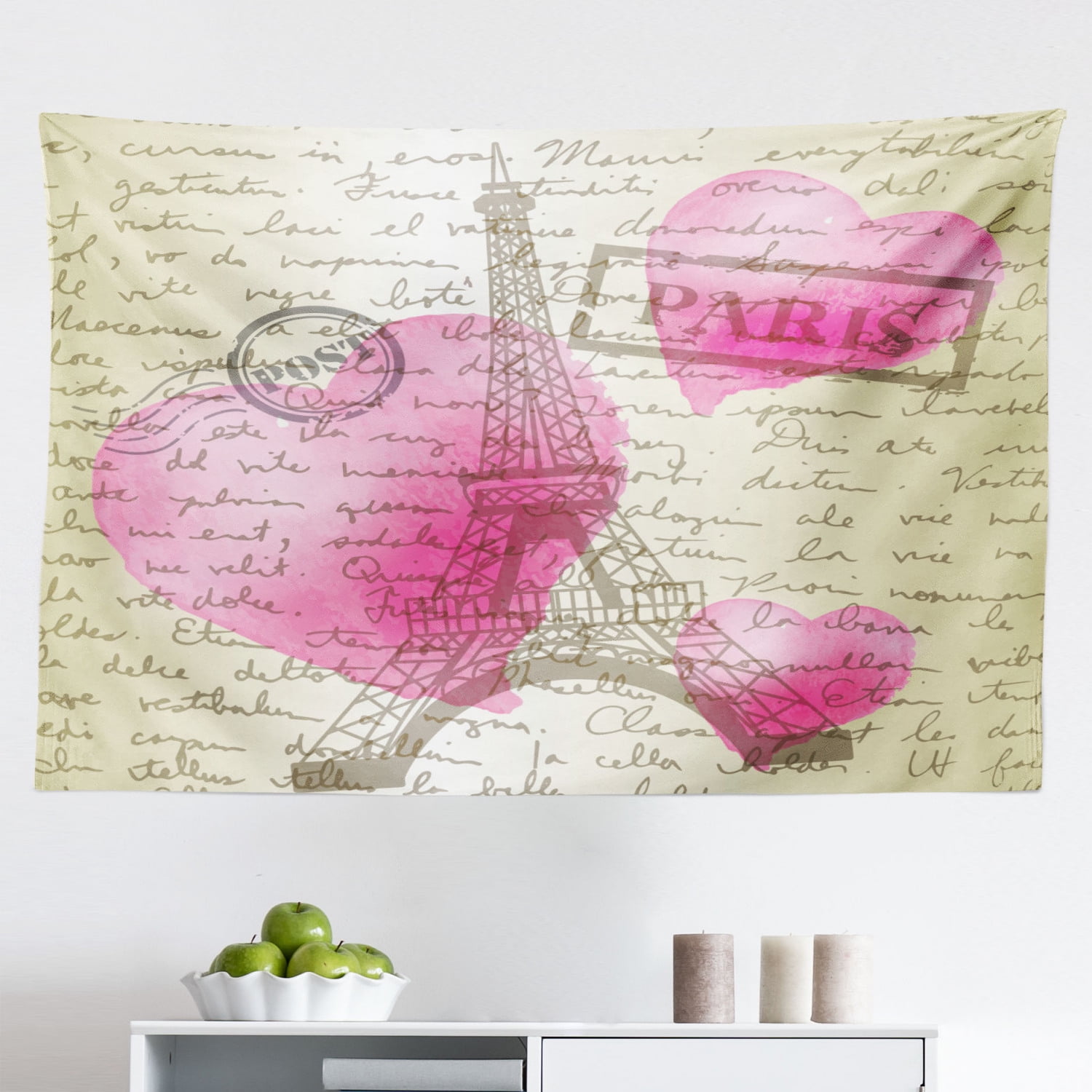 Eiffel Tower Tapestry, Greyscale Monument Old Times Vintage Image ...