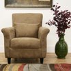 Bowery Hill Tan Microfiber Contemporary Club Arm Chair with Foam ...
