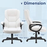 Furmax Ergonomic High-Back Executive Office Chair, Adjustable, PU ...