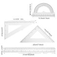Plastic Math Set – 12" / 30 cm Ruler, Protractor, and Triangles: 4 Pack ...