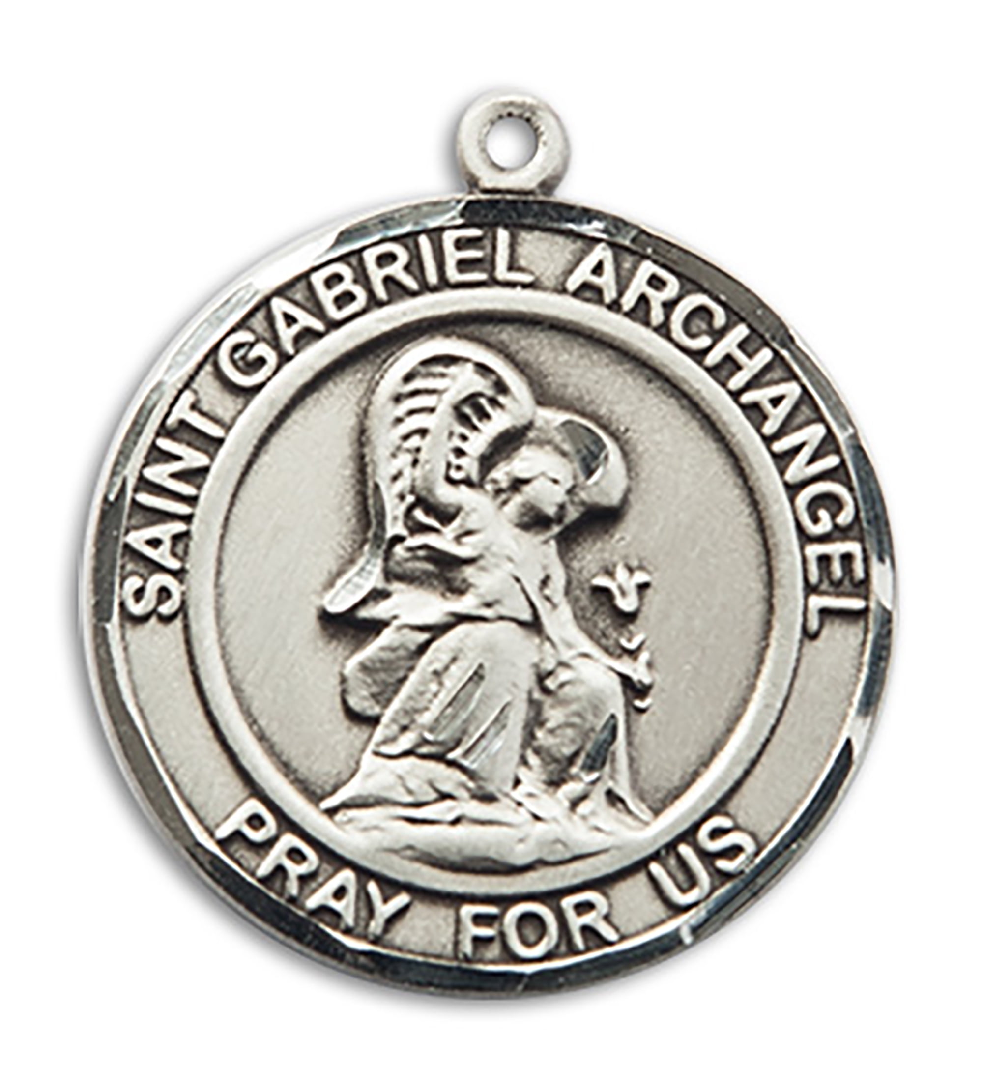Sterling Silver Patron Saint Medal (St. Gabriel the Archangel ...