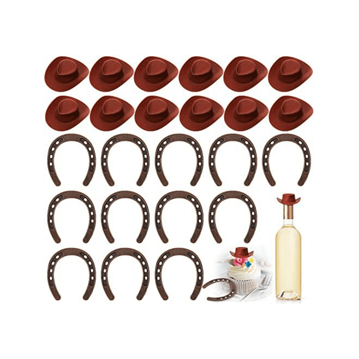 Click here for Unbranded 24 Pieces Western Theme Lucky Horseshoe... prices