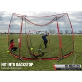 PowerNet Portable Baseball Backstop, 16x9 FT Collapsible Net, Batting & Pitching Cage - Walmart.com