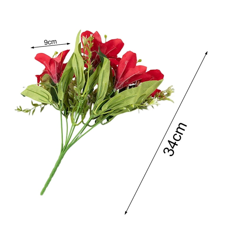 Real Touch Silk Easter Lily 6pcs Artificial Lily Flowers, 73.0cm Long