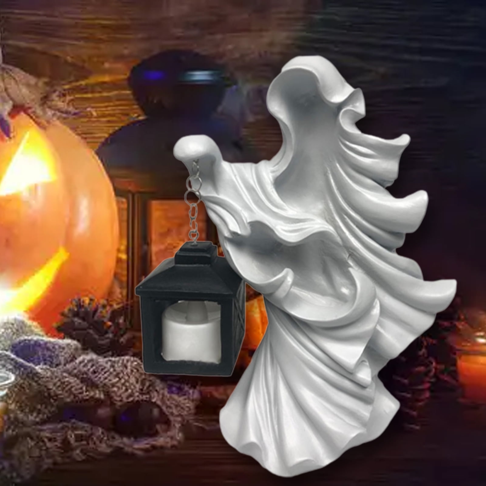 Travelwant New Hell's Messenger with Lantern, Vintage Resin Halloween ...