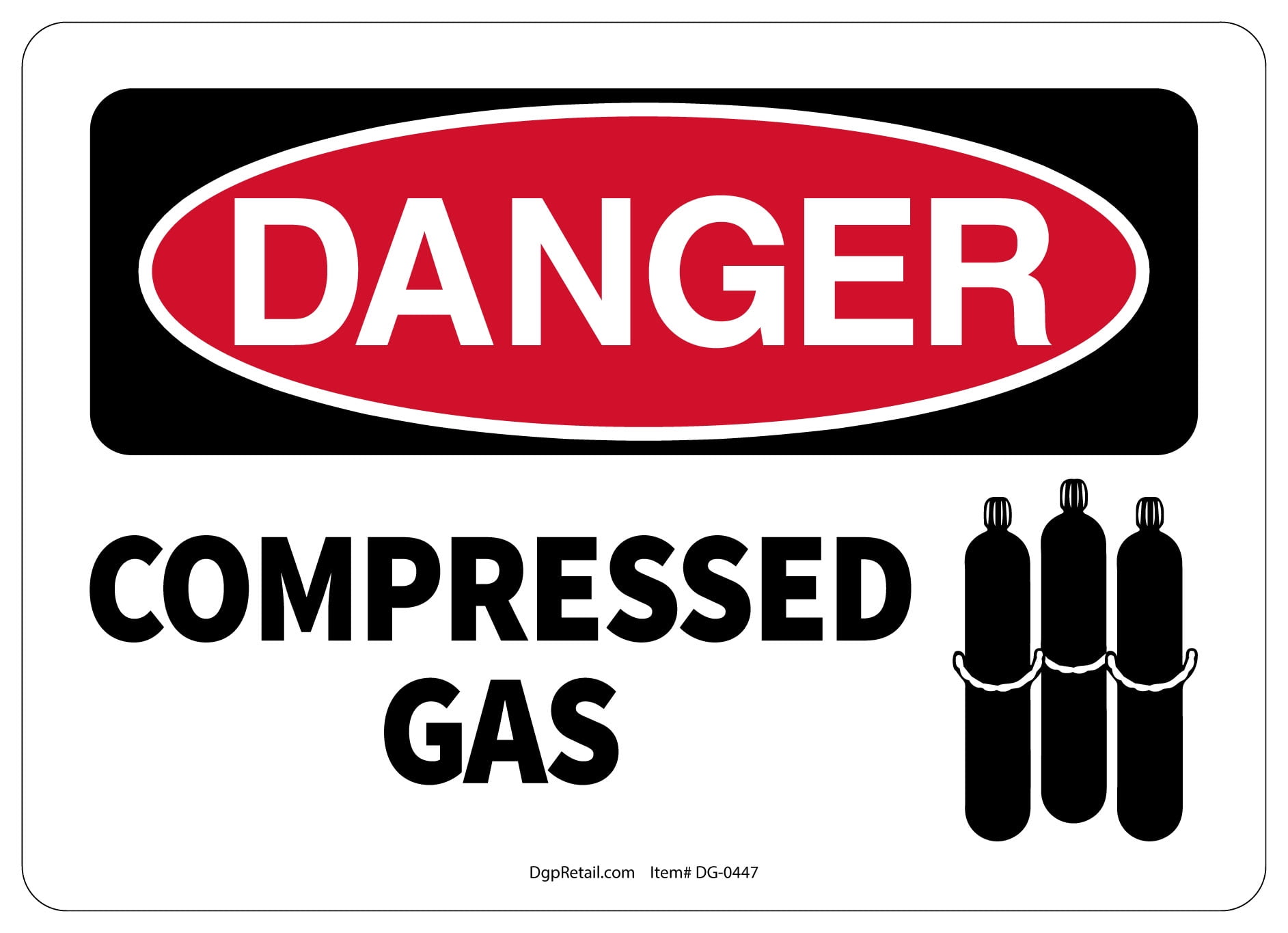 OSHA DANGER SAFETY SIGN COMPRESSED GAS - Walmart.com
