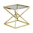 Best Master Furniture 22" Modern Tempered Glass End Table in Silver ...