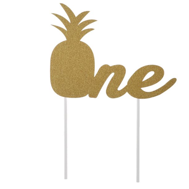 12 Pieces Pineapple Glitter Cupcake Toppers Birthday Engagement ...