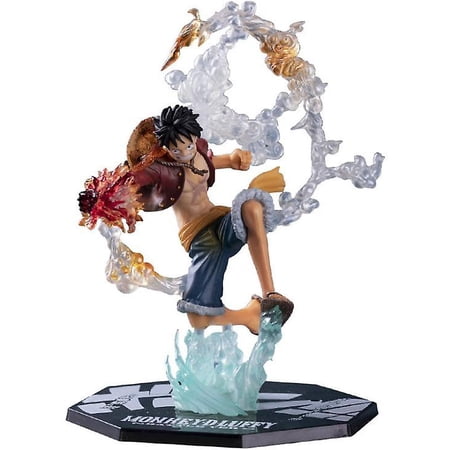 Anime One Piece Monkey D Luffy Fire Effects Figure Toy Model | Walmart ...