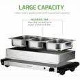OVENTE Electric Buffet Server and Food Warmer, Three 1.5 Quart Chafing ...