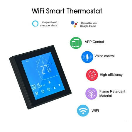 WiFi Smart Thermostat Temperature Controller LCD Display Week ...
