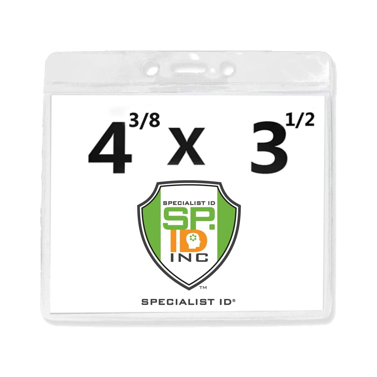 Bulk 100 Pack - Clear Name Badge Holder 4x3 - Heavy Duty Extra Large 4 ...