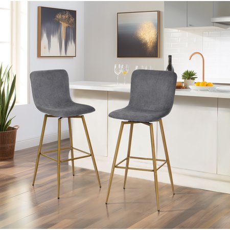 Homy Casa Modern Swivel Bar Stools, 30-inch Height Upholstery Barstools ...