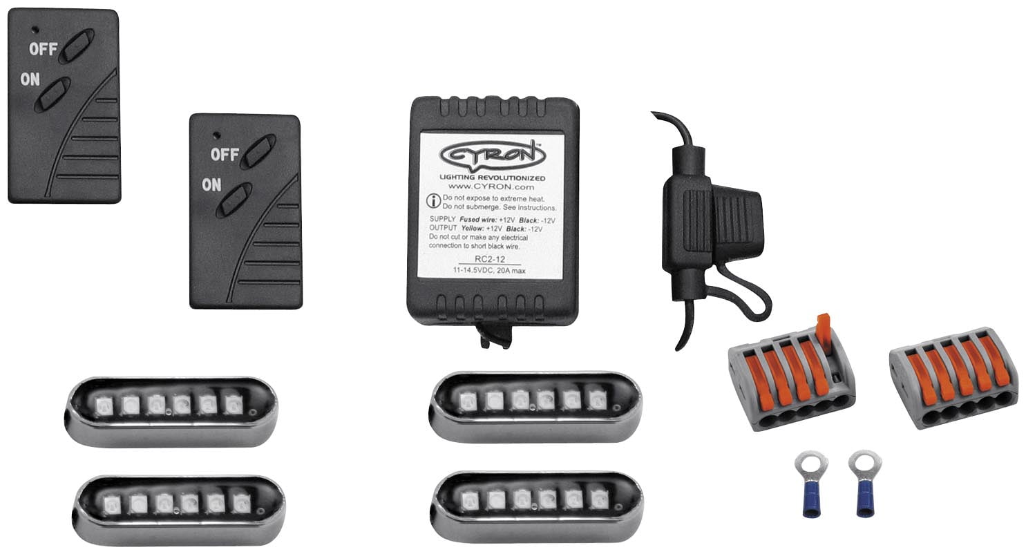 Cyron Lighting Convex 6 LEDs Chrome - Red CV62C-R - Walmart.com