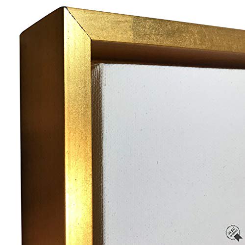 Large Gold Square Wall Canvas Floater Frame for 1.5" deep, Multiple ...