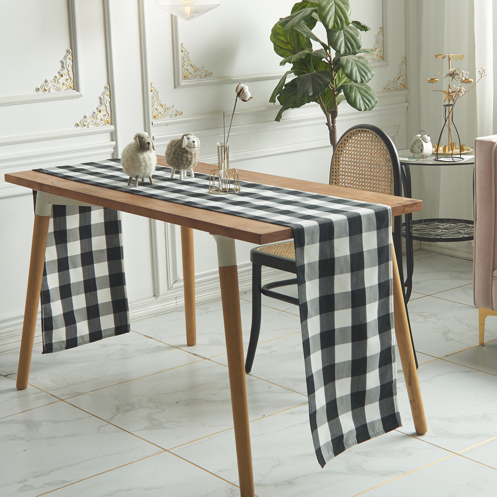Dengjunhu Buffalo Plaid Table Runners,Buffalo Check Collection, Classic ...
