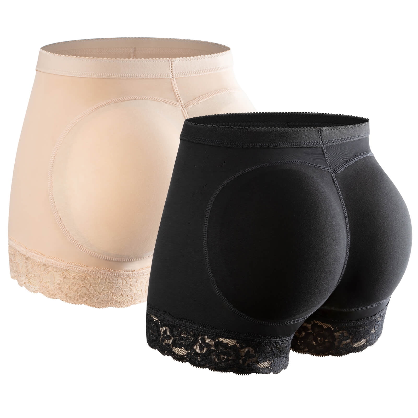 VASLANDA Womens Butt Lifter Padded Lace Panties Seamless Hip Enahncer ...