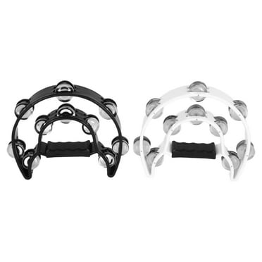 Tambourine Metal Half Moon Musical Instrument Double Percussion Hand ...