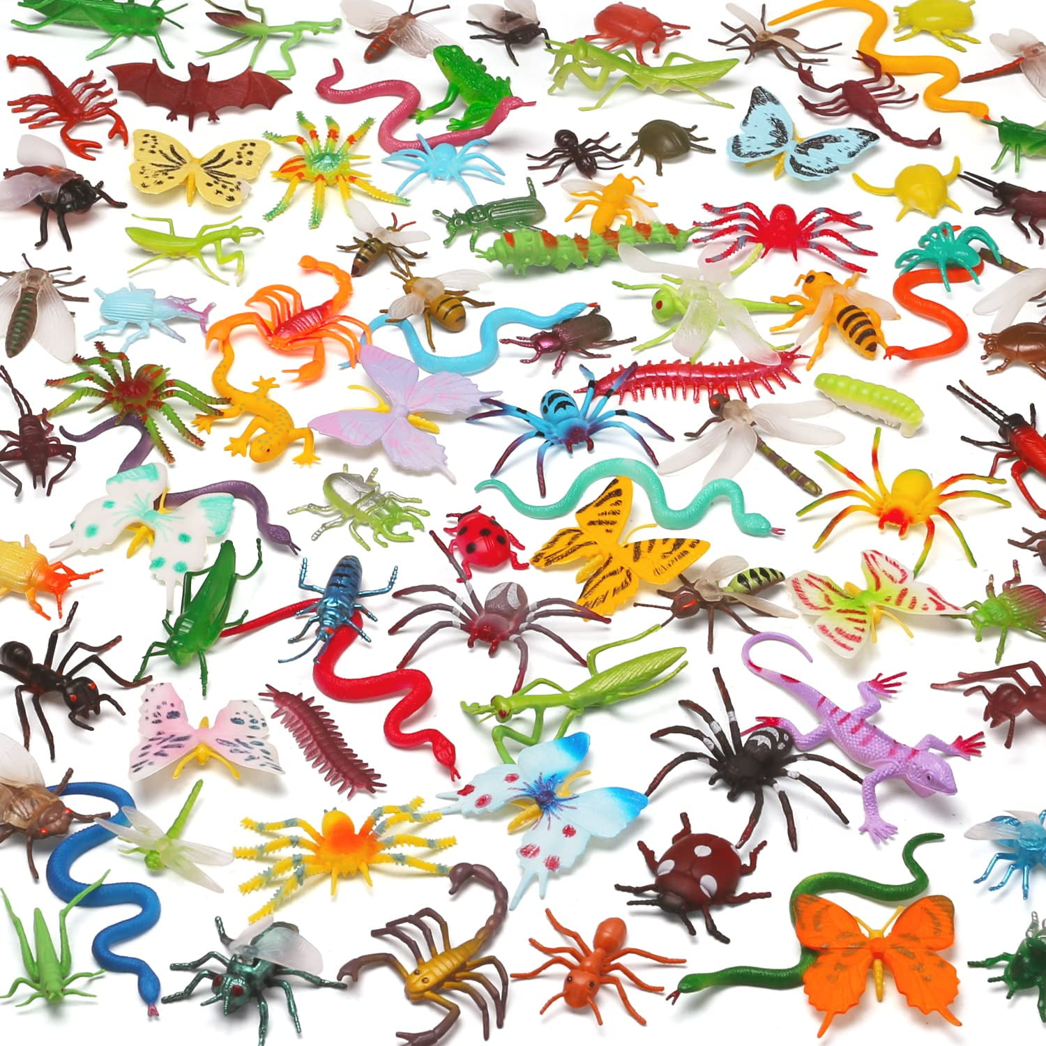 Set de figuras de insectos de plástico, 100 unidades, para niños ...