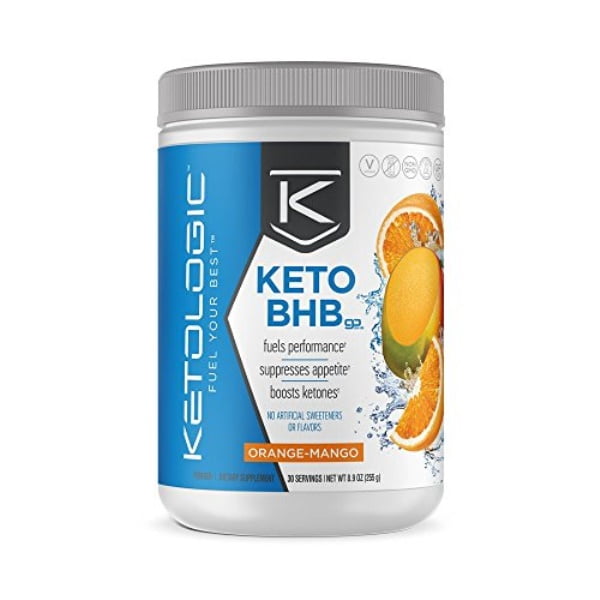 KetoLogic Keto BHB Exogenous Ketones Supplement, Orange Mango | 30 ...