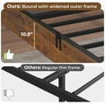 Amuzer Queen Size Floating Bed Frame with LED Light, Brown - Walmart.com
