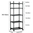 HUIMART 5 Tier Slim Metal Storage Rack, Free Standing Units for Kitchen ...