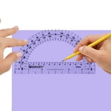Westcott 6 inch Student Clear Plastic Circular Protractor Tool, 1 Piece ...