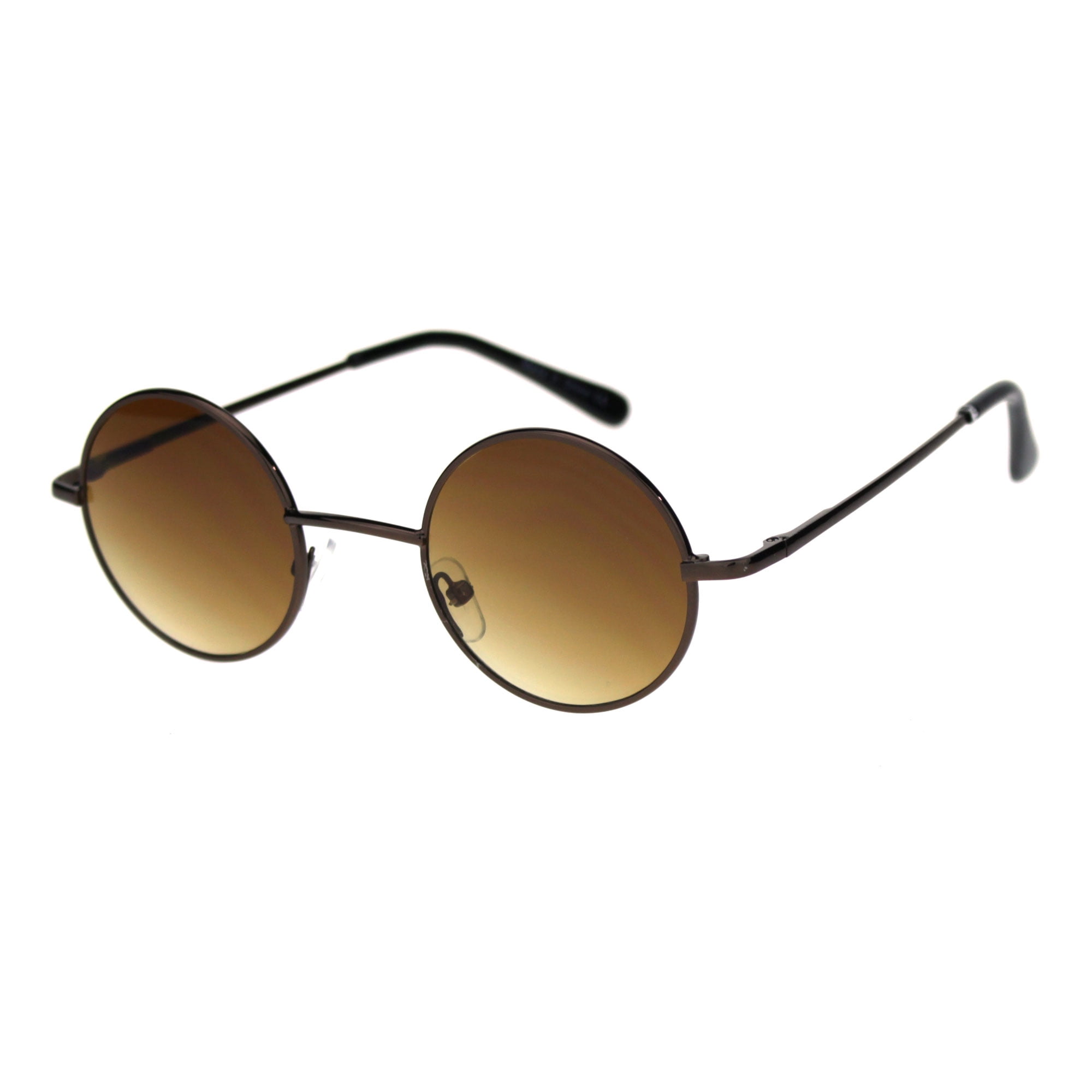Super Snug Small Round Circle Lens Hippie Metal Rim Sunglasses Copper ...