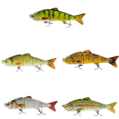 Plastic Lures Artificial Fish Shape Bait Metal Triple artificial fish ...