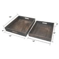 Set of 2 Square Decorative Wooden Serving Tray - Walmart.com