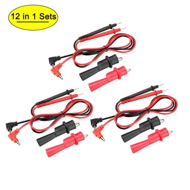 Uxcell 10A Banana Plug Digital Multimeter Probe Test Cable 4 in 1 Set ...