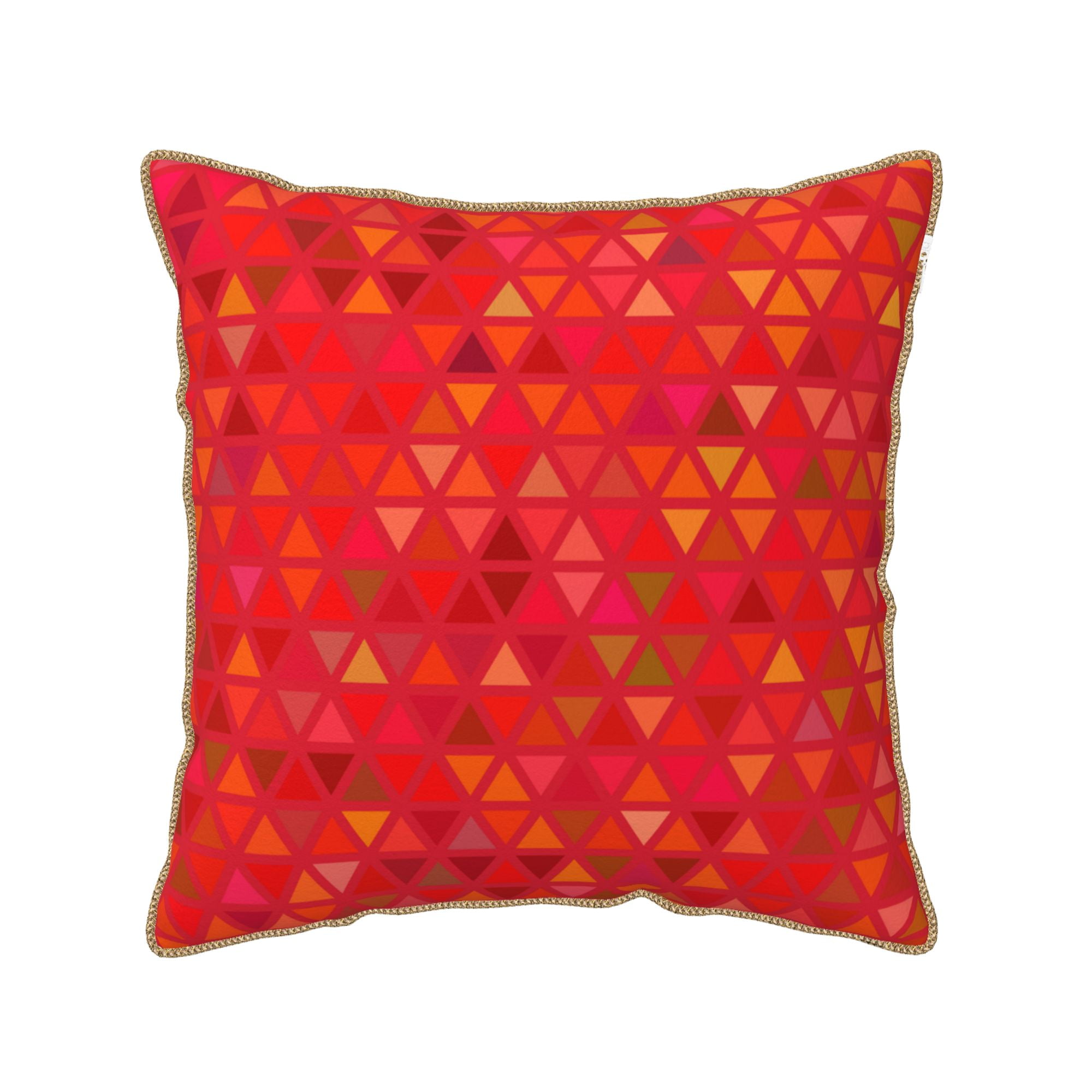 ZNDUO Red Abstract Triangle Art Pattern Throw Pillows for Couch-Indoor ...