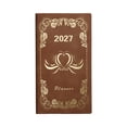 2027 Daily Planner Portable Notebook 17.4x9.6cm Pink Navy Brown Mint ...