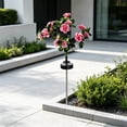 27.5in Metal Solar Stake Light, Glowing Fake Flowers For Garden ...