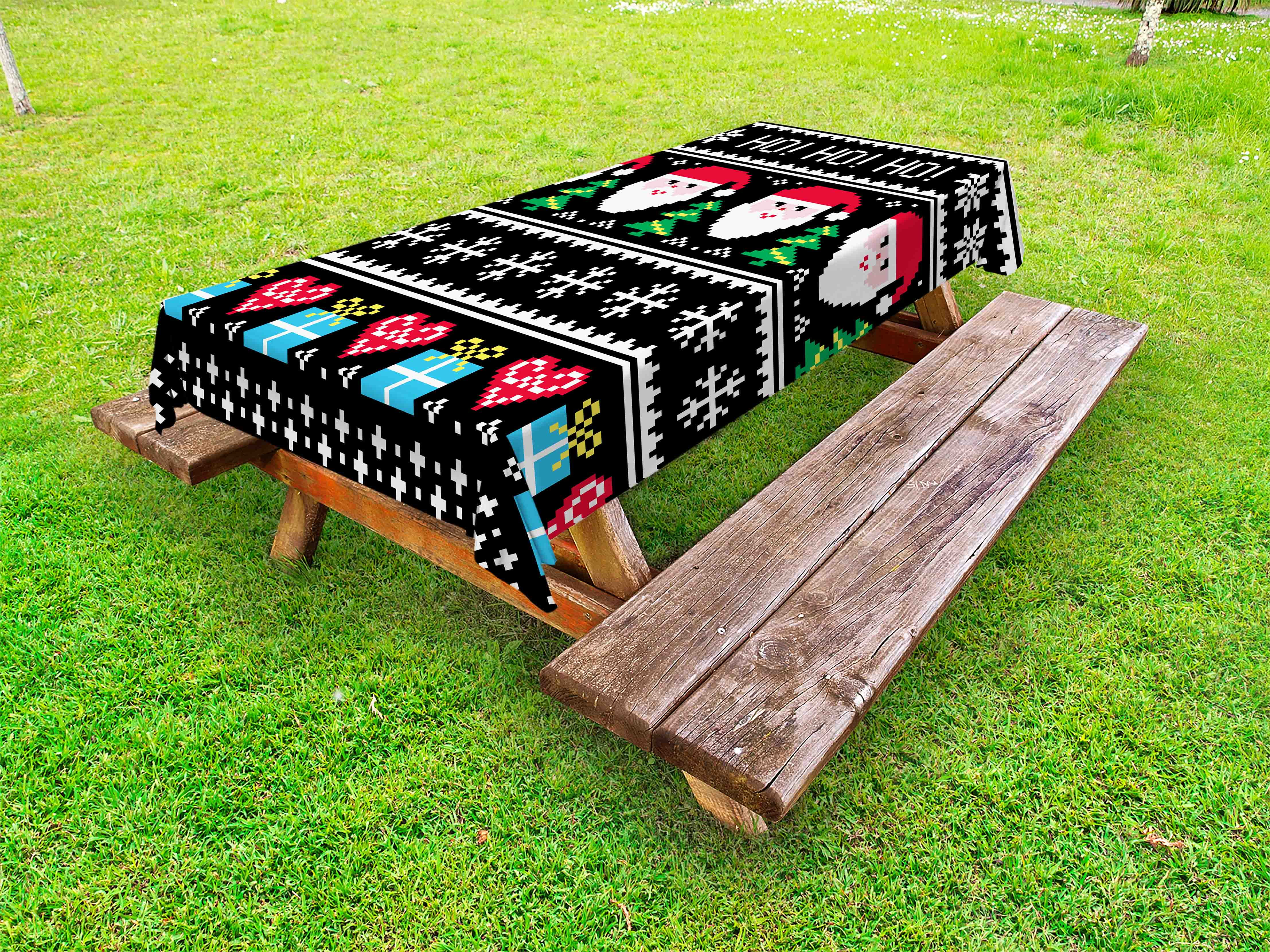 Christmas Outdoor Tablecloth, Nordic Norwegian Traditional Retro ...