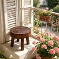 XIBUFE 2026 New Wooden Low Plant Riser Small Pedestal Stand with Solid ...