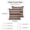 Brown Striped Outdoor Pillow Covers 16x16 Inch Throw Pillow Covers Set ...