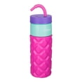 Cool Gear 24oz Plastic Retro Squishy Water Bottle, Quilted Pink with ...