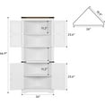 Farmhouse Style Corner Cabinet, 67"H Freestanding Tall Corner Storage ...
