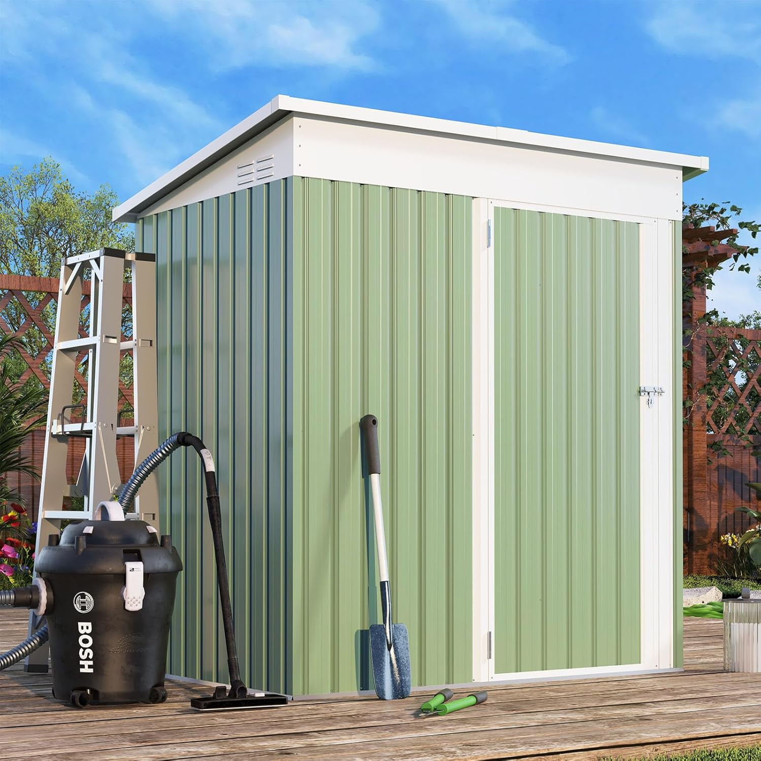 Click here for Yodolla 5 X 3 Ft. Outdoor Metal Steel Storage Shed... prices