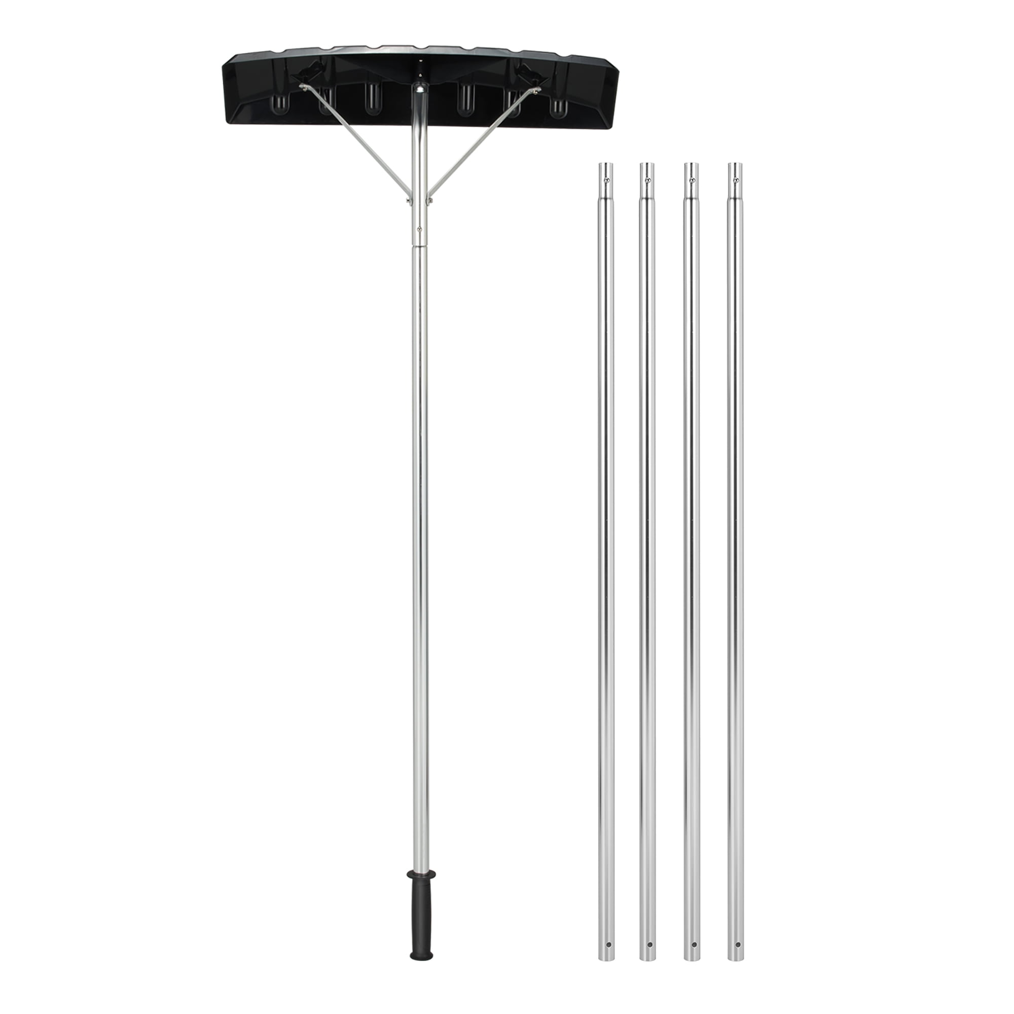 Costway 20FT Adjustable Snow Roof Rake W/ 25" Spacious Blade 4 Ex ...