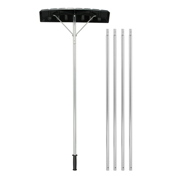 Costway 20FT Adjustable Snow Roof Rake W/ 25" Spacious Blade 4 Ex ...