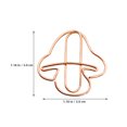 BESTYASH 20Pcs Rose Plated Gold Cute Paper Clips Metal Multi Use Clips ...