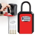 4 Digit Key Lock Box - Outdoor Portable Combination Key Safe ...