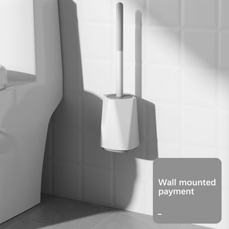 facefd Wall Mount Toilet Brush Holder Set Cleaning Tool 360 Degree ...
