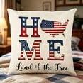 2PCs USA Independence Day Themed Linen Pillowcase Set of 2, Flag Style ...