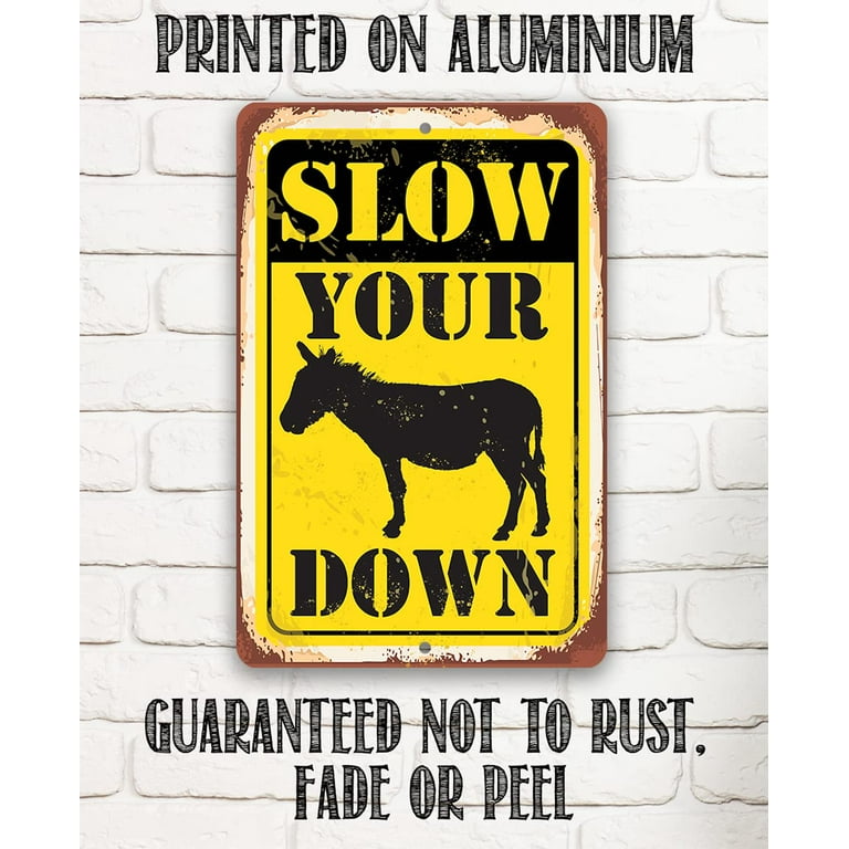 Drive Slow Sign SmartSign Funny Animals At Play Sign - 10x10 Inch ...