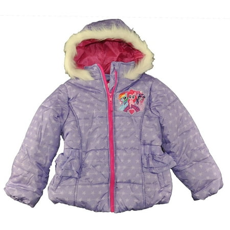 My Little Pony Little Girls Purple Printed Puffer Coat | Walmart Canada