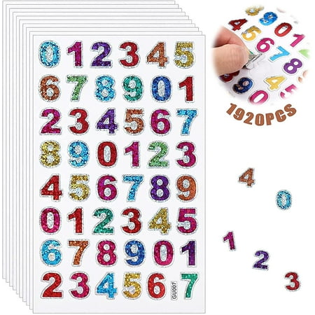 Colorful Alphabet Stickers 40 Sheets Colorful Stickers Numbers Sticker ...