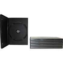 5 Pack Maxtek Standard 14mm White Single Disc CD & DVD Cases with Outer ...